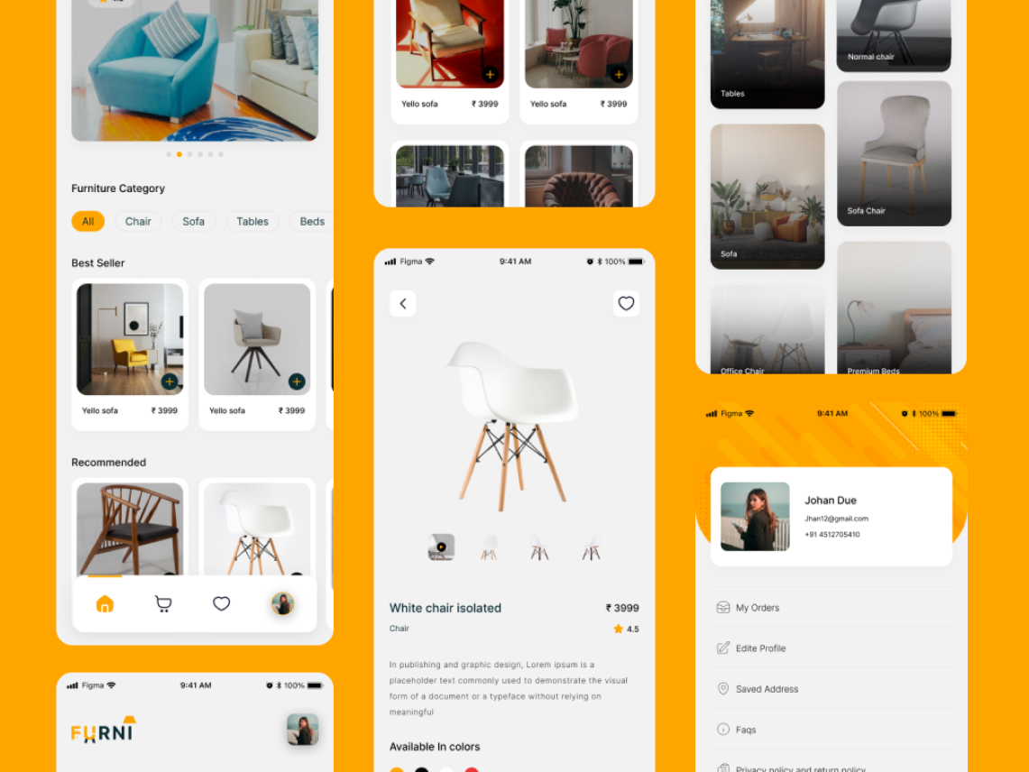 Furniture website - Blue Infinity Tech LLP