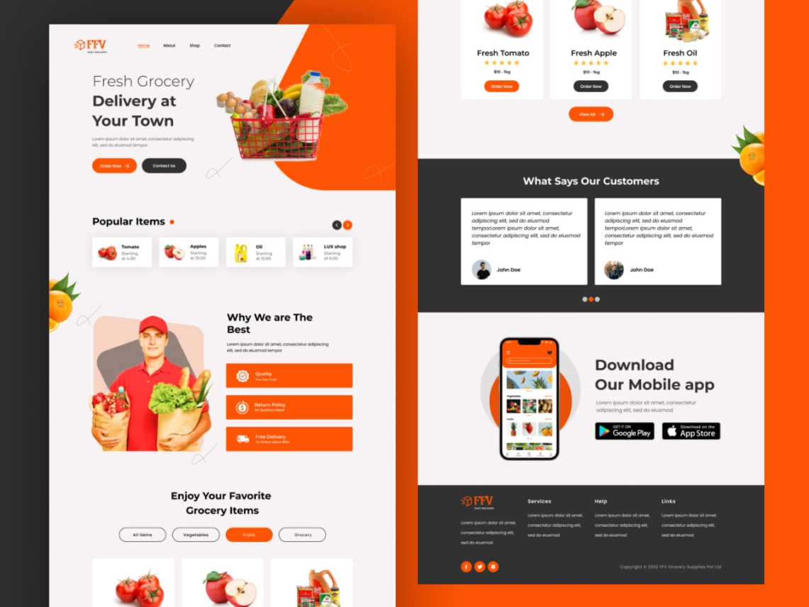 Grocery deliver services - Blue Infinity Tech LLP